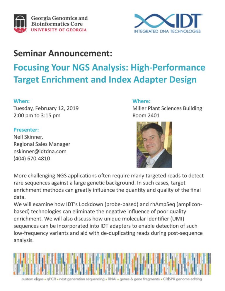 GGBC Seminar - Integrated DNA Technologies (IDT) - Focusing Your NGS ...