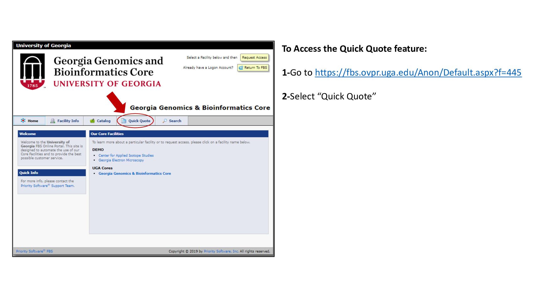 QuickQuote Instructions - GGBC